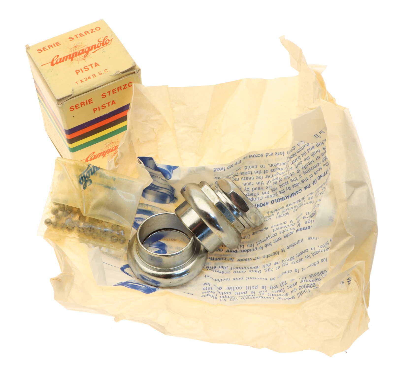 Campagnolo Nuovo Record Pista Headset 1" British Threaded Silver Track ...