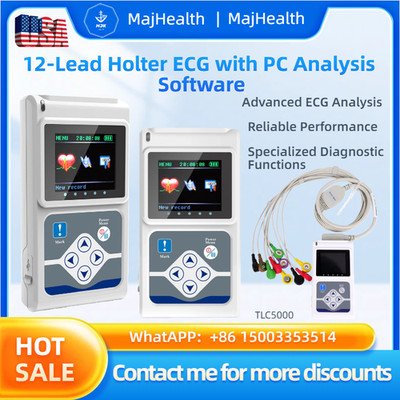 Professional TLC5000 12-Channel Holter ECG Machine -24-Hour Portable ...