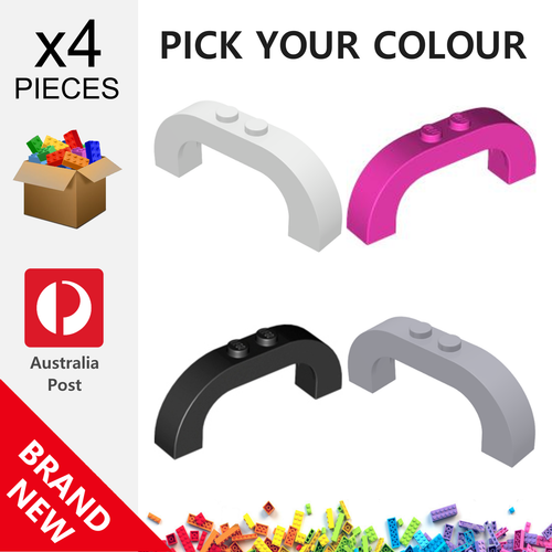 4x Genuine LEGO™ - Arch 1 x 6 x 2 Curved Top - 6183 24434 New Parts ...