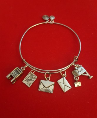 Silver "Mail Carrier" Themed Charm Bracelet (postal worker, mail ...