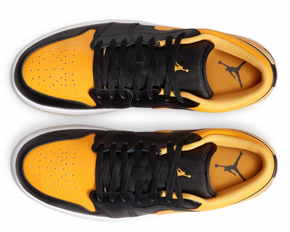 Air Jordan 1 Low Black/White/Yellow Ochre 553558-072 Size 9.5 | eBay