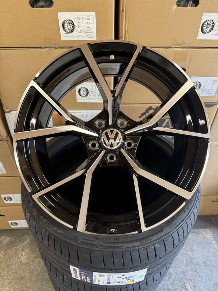 x4 19” GOLF R ALLOY WHEELS MK8 ESTORIL RIMS MK7 MK7.5 GTI GTD CADDY ...