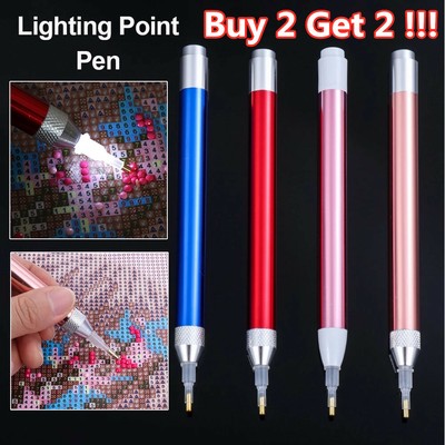 5D Diamond Painting Tool Point Drill Stylus Pen LED Light Embroidery ...