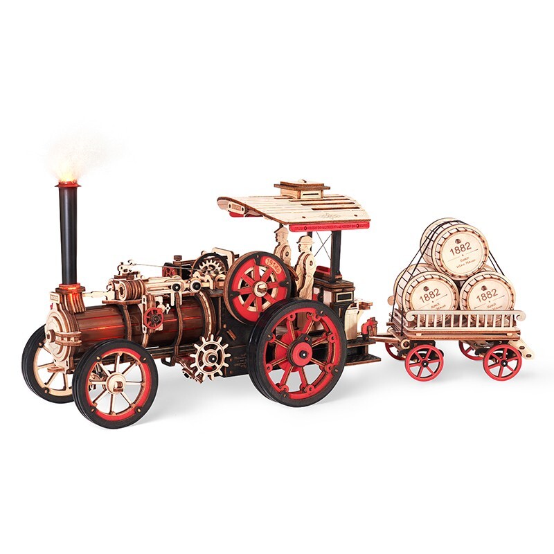 ROKR Steam Engine Wooden Model Kit | eBay
