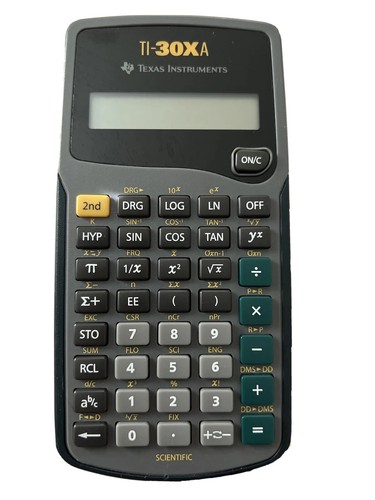 Texas Instruments TI‑30Xa Scientific Calculator Solar Power Hard Slip ...