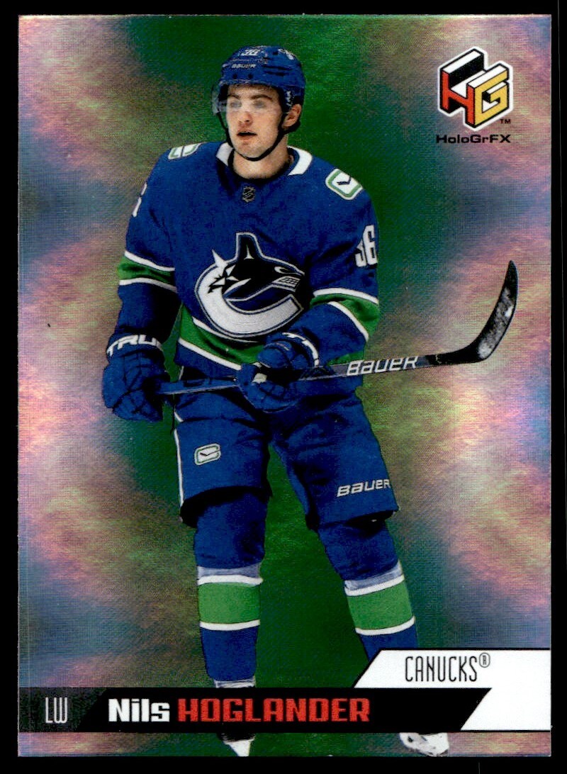 2020-21 Upper Deck HoloGrFx Rookies Nils Hoglander G74 Vancouver ...