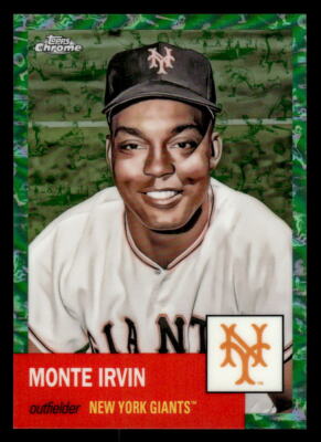 Monte Irvin 2022 Topps Chrome Platinum #34 Platinum Toile Green ...