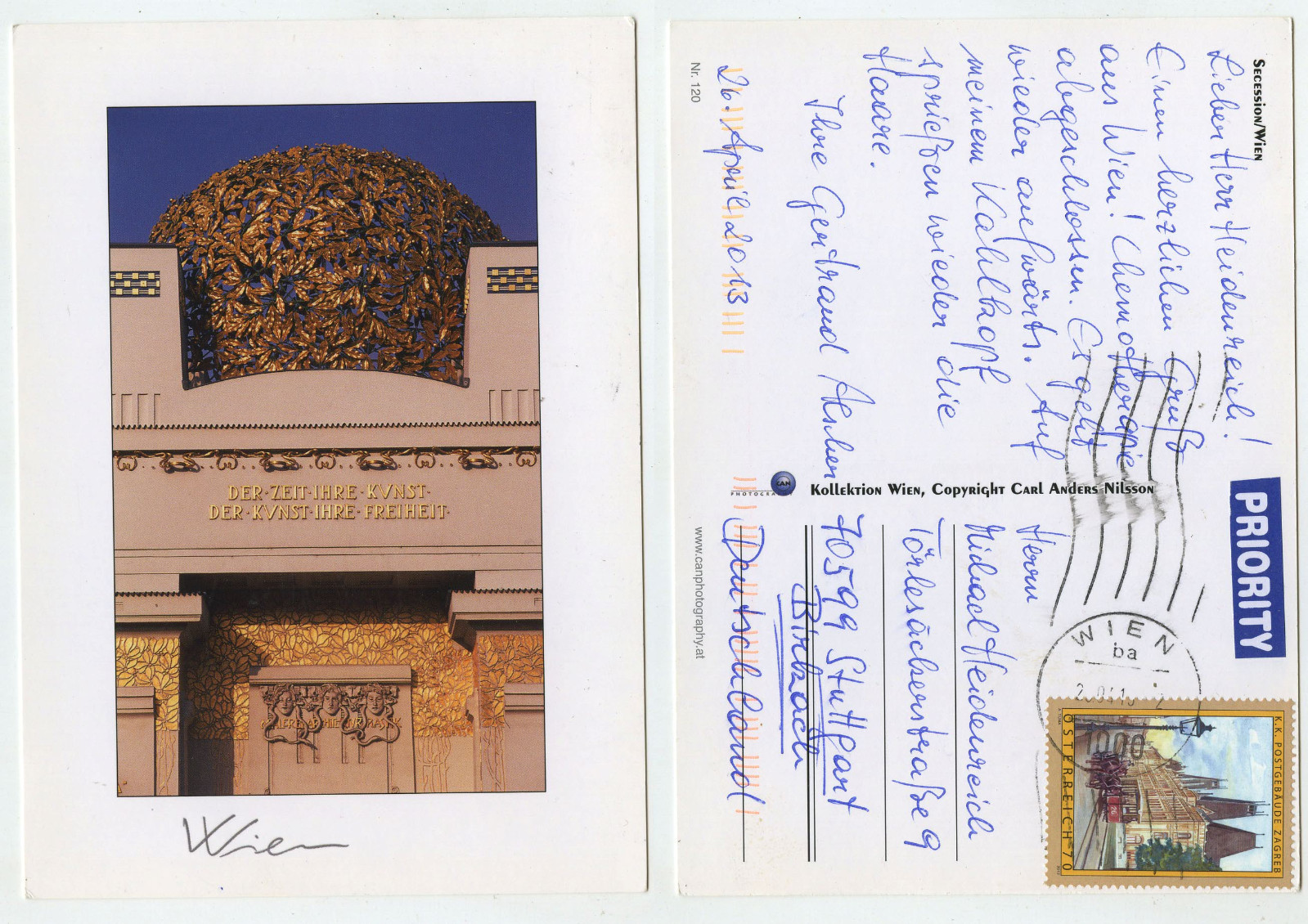 47350 - Wien - Secession - Ansichtskarte, gelaufen | eBay