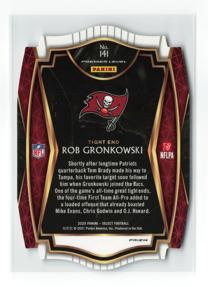 ROB GRONKOWSKI #141 2020 PANINI SELECT BUCCANEERS WHITE | eBay
