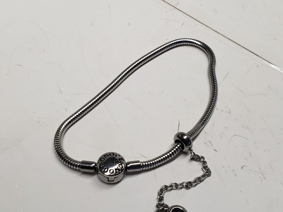 GNOCE Charm Bracelet With Safety Chain | eBay