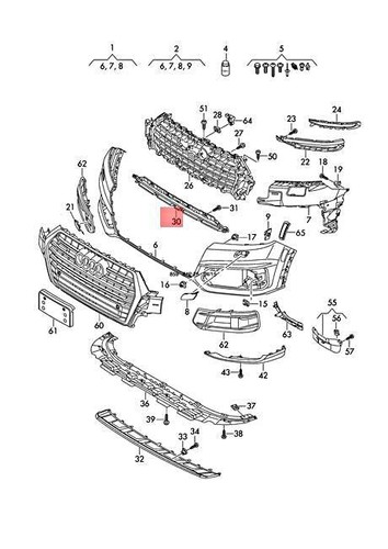 Genuine AUDI Q7 4MB 4MG Grille Anthracite 4M0807647B4W3 | eBay