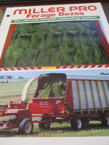 Miller Pro 3100-4100 Forages Boxes Sales Brochure 1988 | eBay