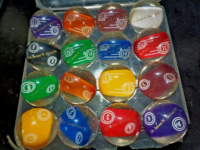 Transparent Pool Table Balls Vintage Belgium Aramith Ball Set With