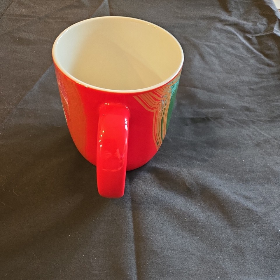 2021 Starbucks Mug Red/Green Swirl Marble Mermaid Logo 18 Oz Tea/Coffee ...