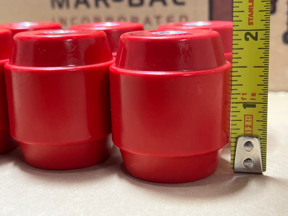 10x Pack Lot Glastic 2" Red Electrical Round Ceramic Standoff ...