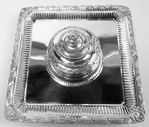 Tiffany Wave Edge Inkstand 7898 Antique Inkwell American Sterling ...