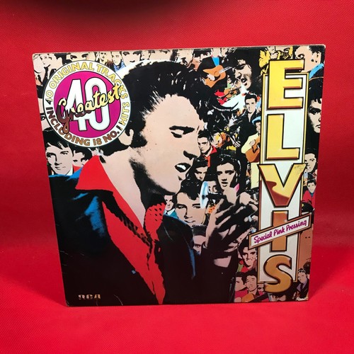 ELVIS PRESLEY Elvis's 40 Greatest 1978 UK Double PINK Vinyl LP Fever ...