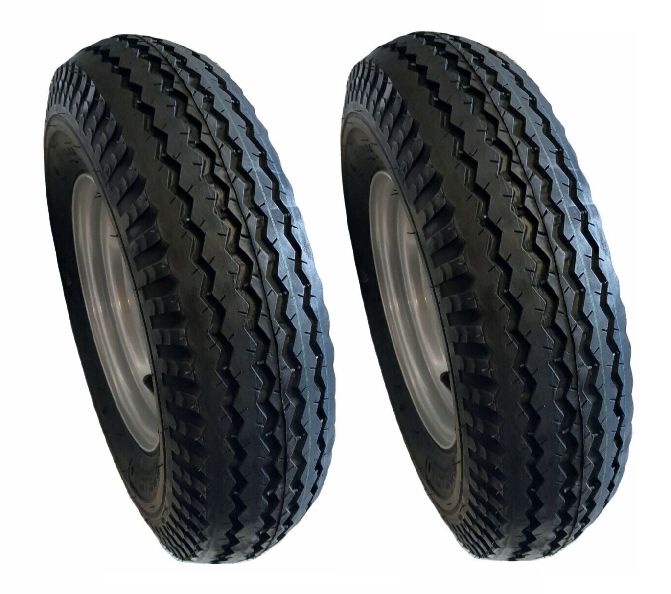 4.80/4.00-8 400x8 Car Trailer Wheels & Tyres 6 Ply 8" Rim 4" PCD 480/ ...