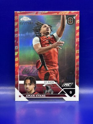 2024 Topps Chrome Overtime Elite AMARI EVANS OTE Red Parallel 77/149 Reapers | eBay