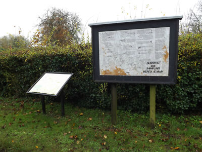 Photo 6x4 Burston & Shimpling Village Map Audley End On Burston Road at ...