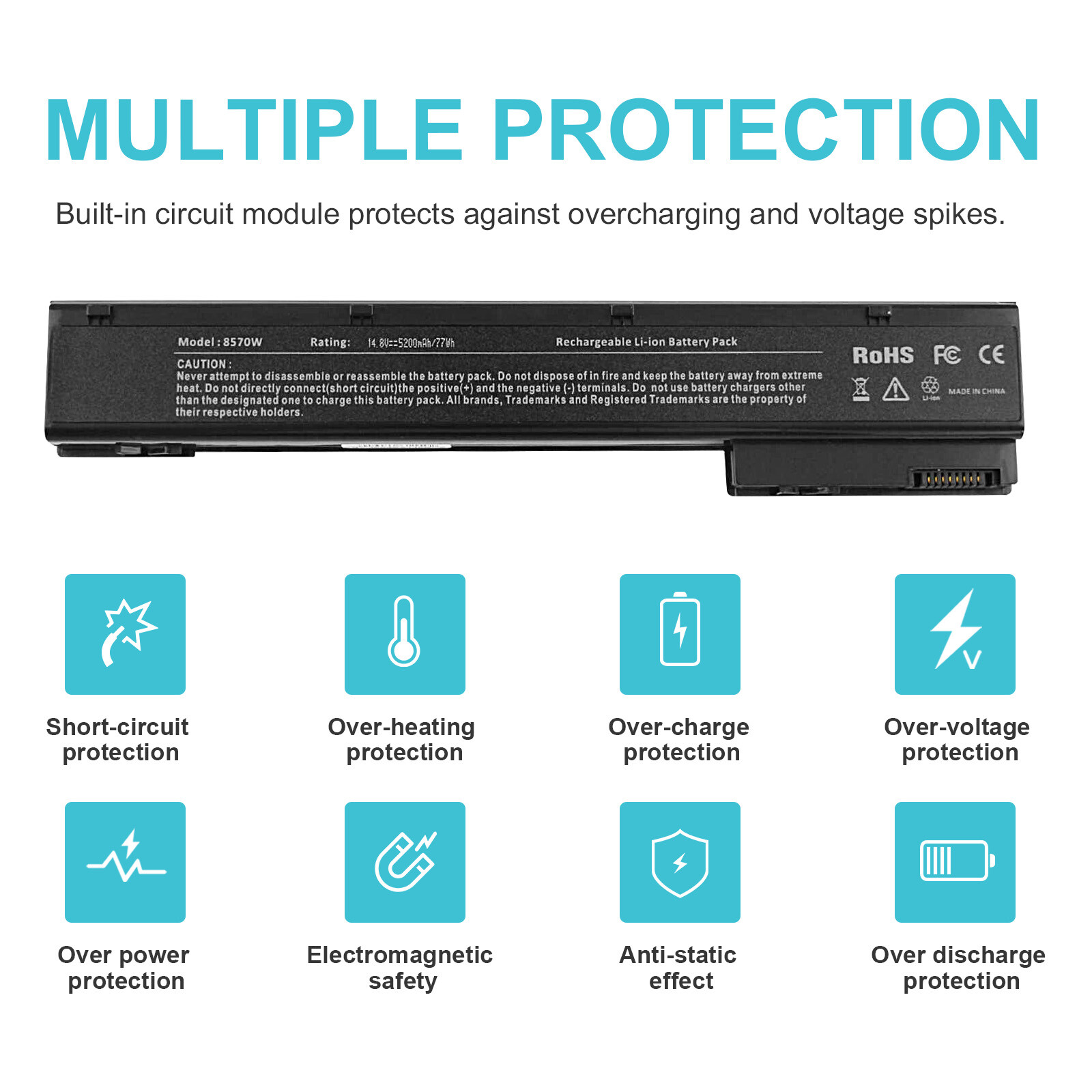 VH08 VH08XL Battery for HP Elitebook 8560W 8570W 8760W 8770W VHO8 ...