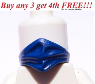 ☀️NEW Lego Minifig DARK BLUE FACE MASK SCARF Ninja/Cowboy Minifigure ...