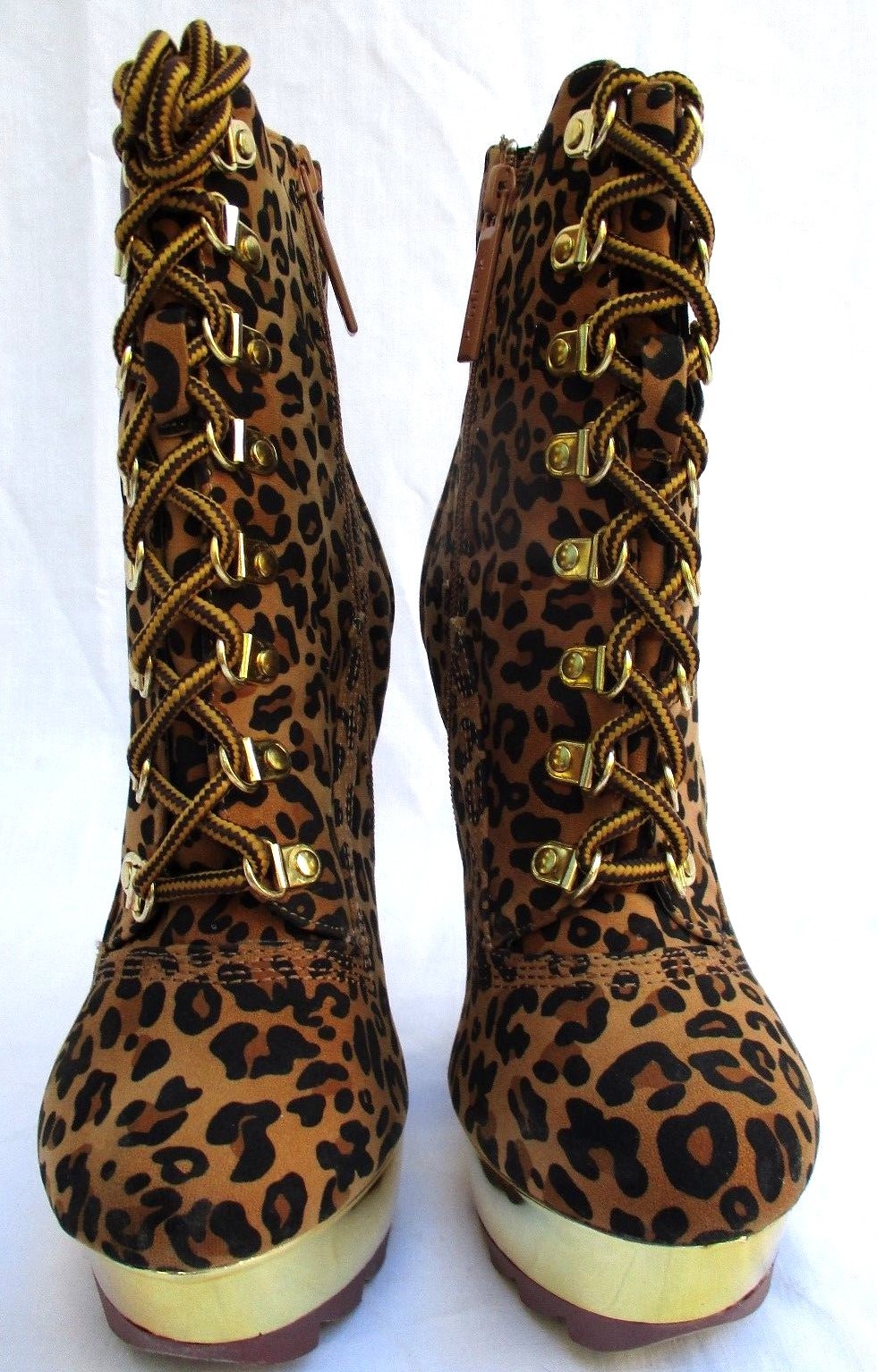 ALBA..BONDAGE..LEOPARD..PLATFORM..WEDGE..ANKLE BOOTS/ BOOTIES..NEW in ...
