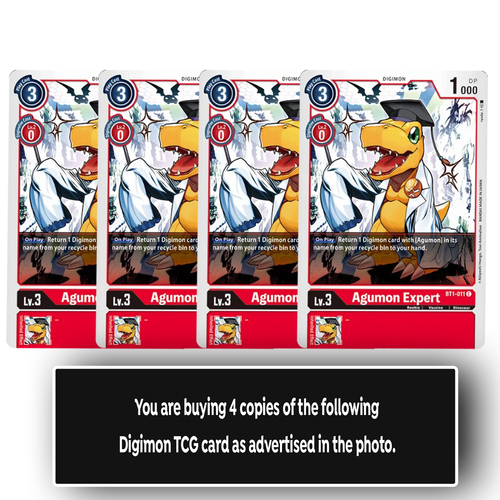 Agumon Expert - BT1-011 C - Common Digimon TCG Card Playset Red | eBay