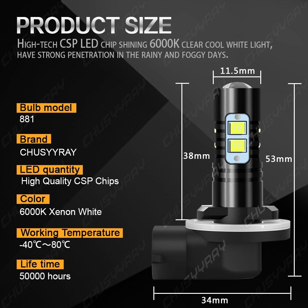 2 Bright LED light bulbs for Deere X728 JD Gator AXE16948 R136239 A ...