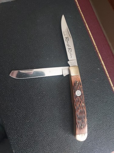 Pocket Knife -Rough Rider - 2 Blade Stag Handle-Great Snap -3" Blades ...