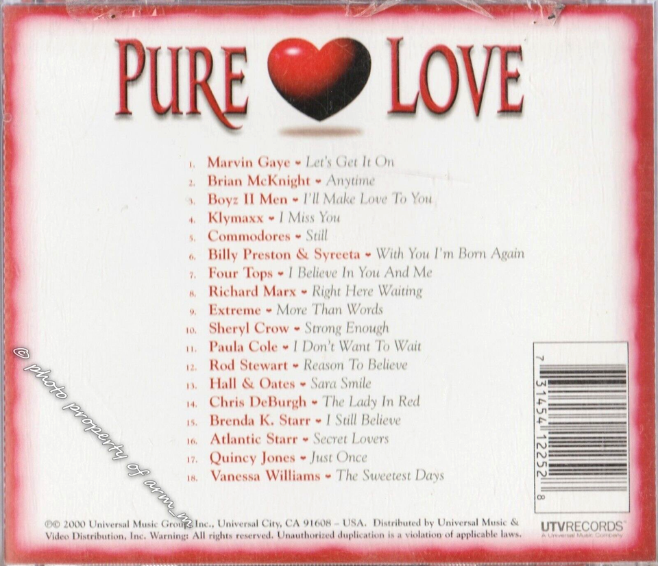Pure Love - (CD, 2000) Various Original Artist - Very Good Condition | eBay