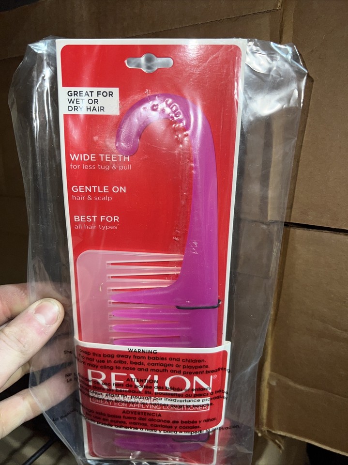 Revlon Essentials 2 Piece Tangle Free Comb Set Detangler Comb ...