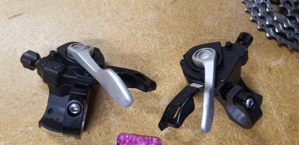 Shimano 2 x 10 Speed Mini Group Front and Rear Derailleur, Shifters and ...