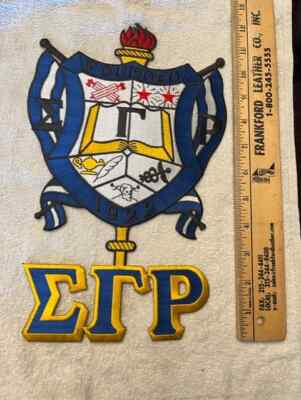Sigma Gamma Rho 12" Crest Shield Embroidered Patch w/ Letters NEW | eBay
