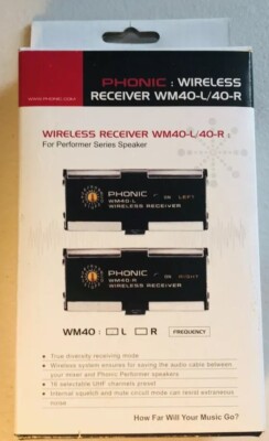 Phonic WM40 Wireless Receiver Brand New | eBay