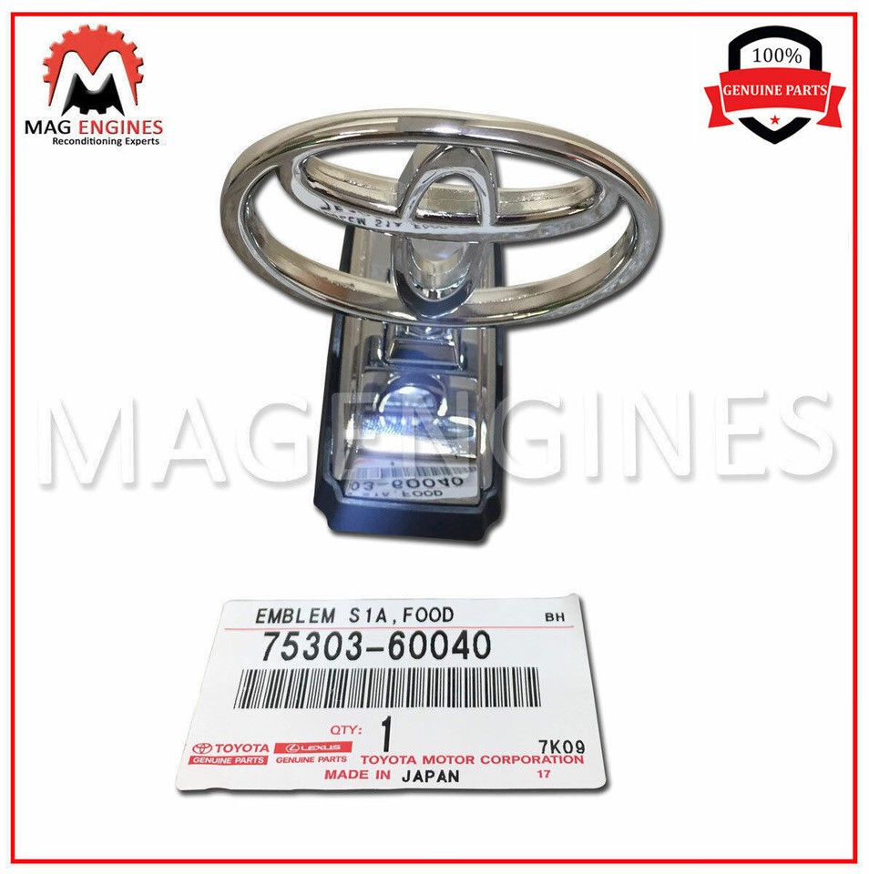 75303-60040 GENUINE OEM HOOD EMBLEM SUB-ASSY 7530360040 | eBay