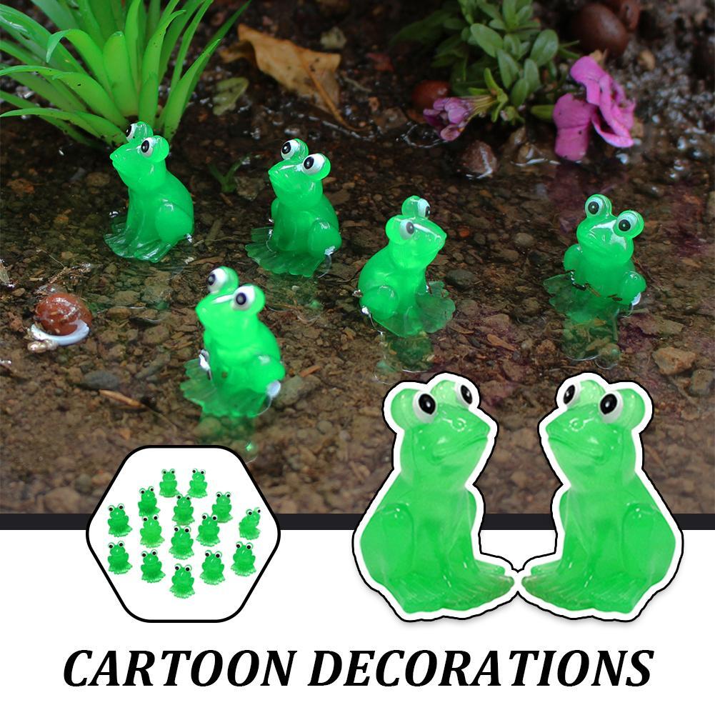 Cartoon Decorations Mini Luminous Cartoon Frog Ornament DIY Creative ...