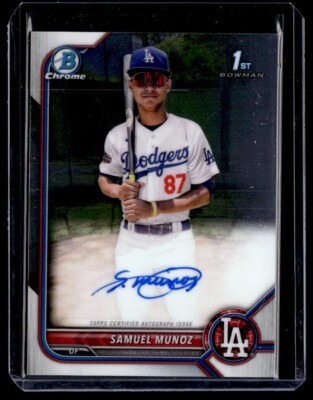 2022 Bowman Chrome Auto Samuel Munoz Auto Los Angeles Dodgers #BCP-161 ...