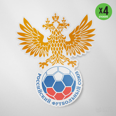 Russia National Football Team 4 Pack Sticker Vinyl Decal Soccer Moscow ...