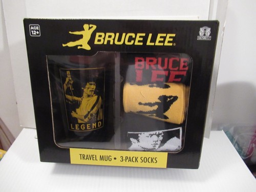 Bruce Lee Travel Mug and 3 pair socks (One Size) in Gift box NEW | eBay