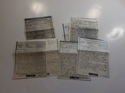 7 WW2 V-Mail Letters Military Servicemen Chilton Wisconsin Myrtle Koepp ...