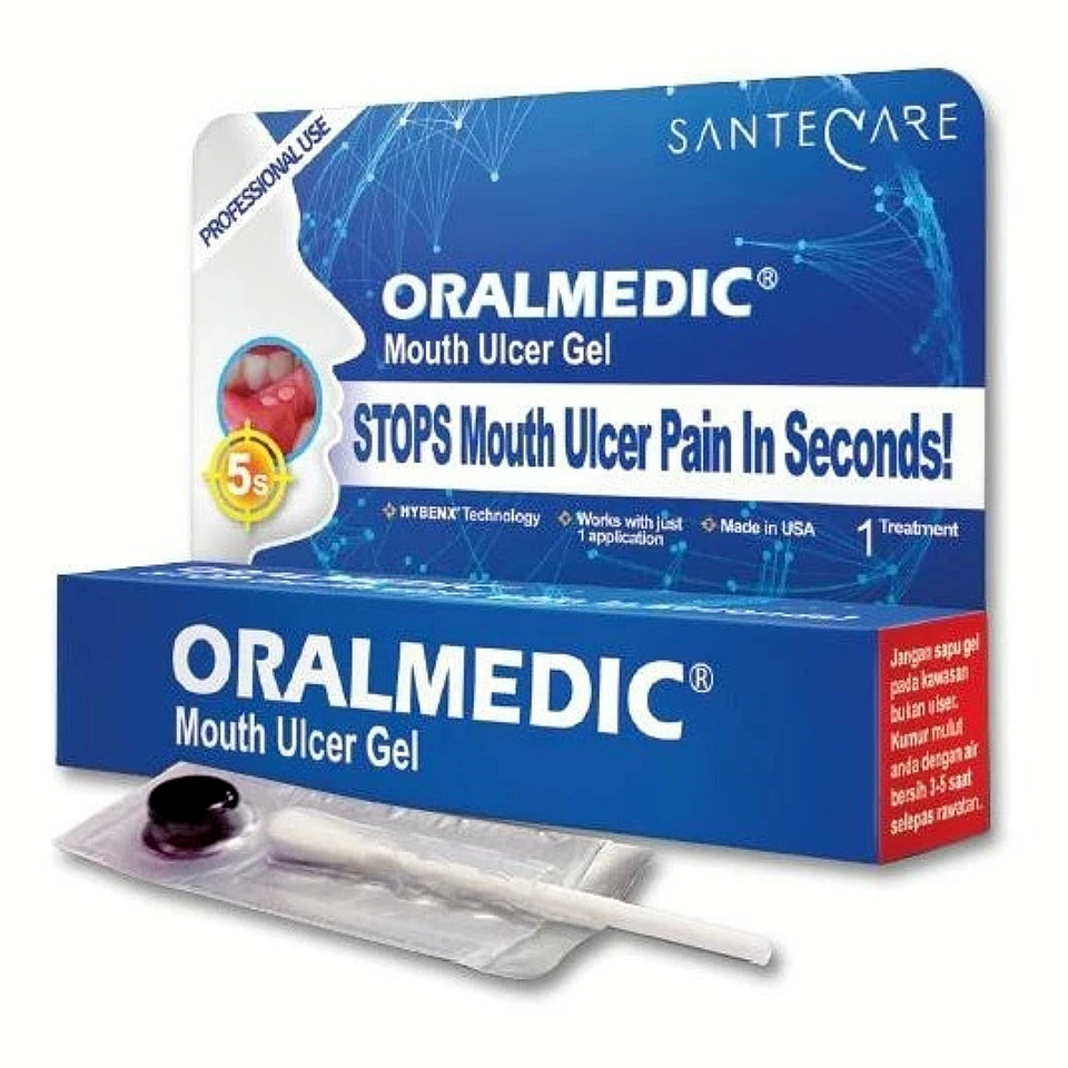 (Pack of 3) Oralmedic Mouth Ulcer Gel 1 Treatment Fast Pain Relief Made ...