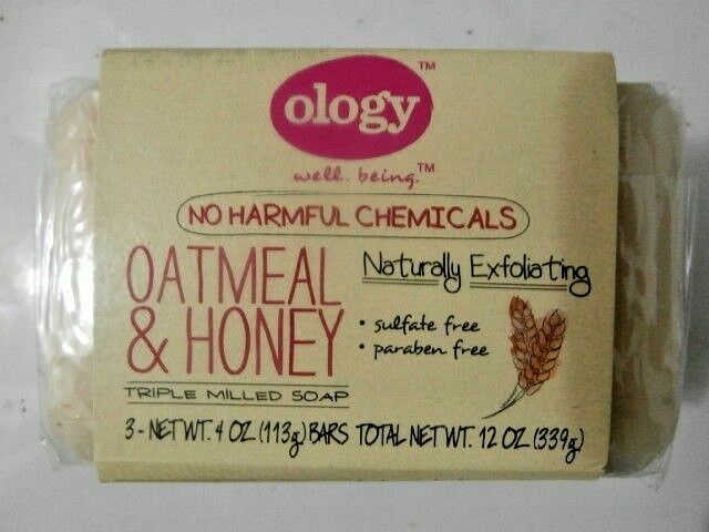 Ology Oatmeal & Honey Triple Milled Soap 6 Bars 4 Oz Each Bar Soaps for ...