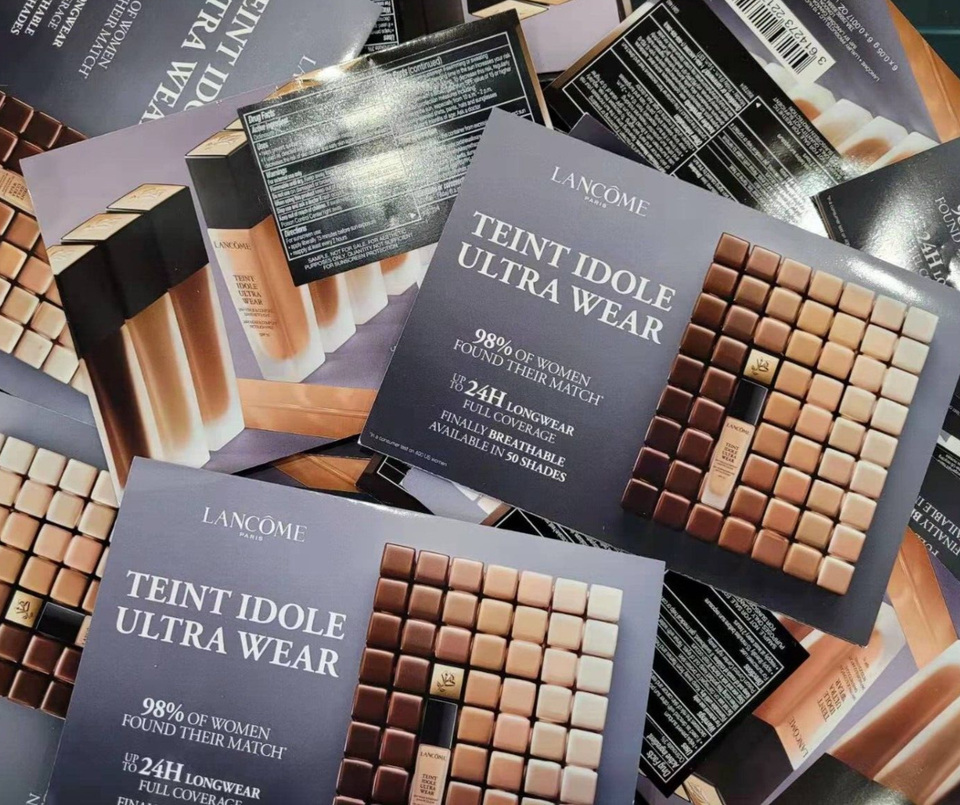 50 X Lancome Teint Idole Ultra Wear Foundation 6 Shades Sample Cards | eBay