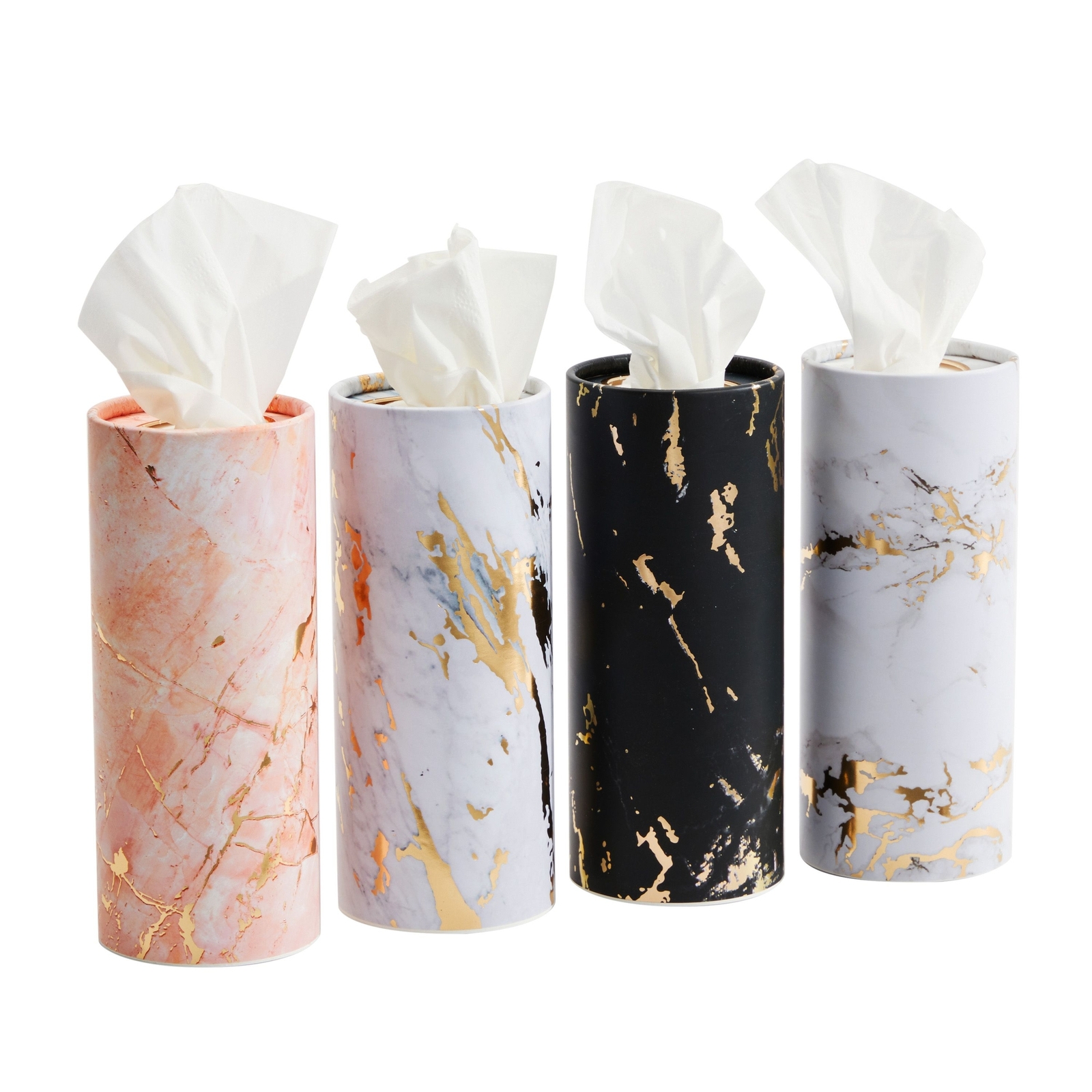 8-Pack Round Tissue Boxes for Car Cup Holder - Travel Size Refill ...