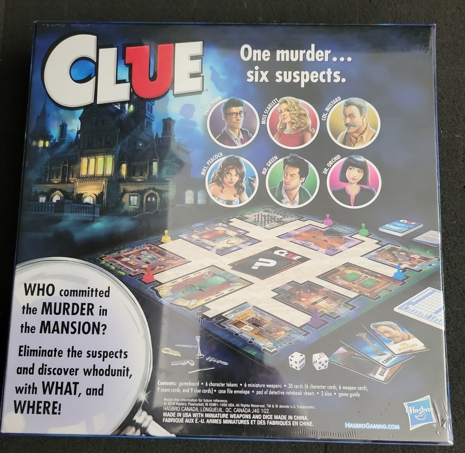 Hasbro Clue The Classic Mystery Board Game - A5826079 630509477722| eBay