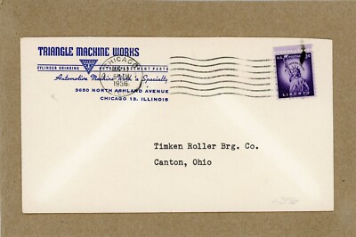 TRIANGLE MACHINE WORKS, CHICAGO, IL. TO TIMKEM ROLLER BRG. CO, CANTON ...