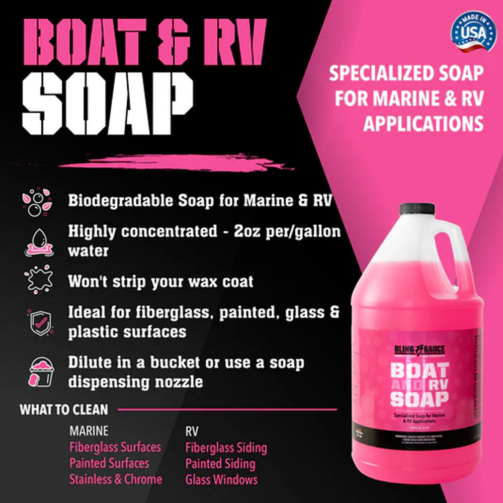 Bling Sauce - Boat Bling Caravan Car & RV pink Soap 3.79L Bottle (Made ...