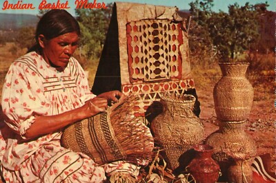 PostCard Native American Post Card Basket Maker New Mexico Craft Petley ...