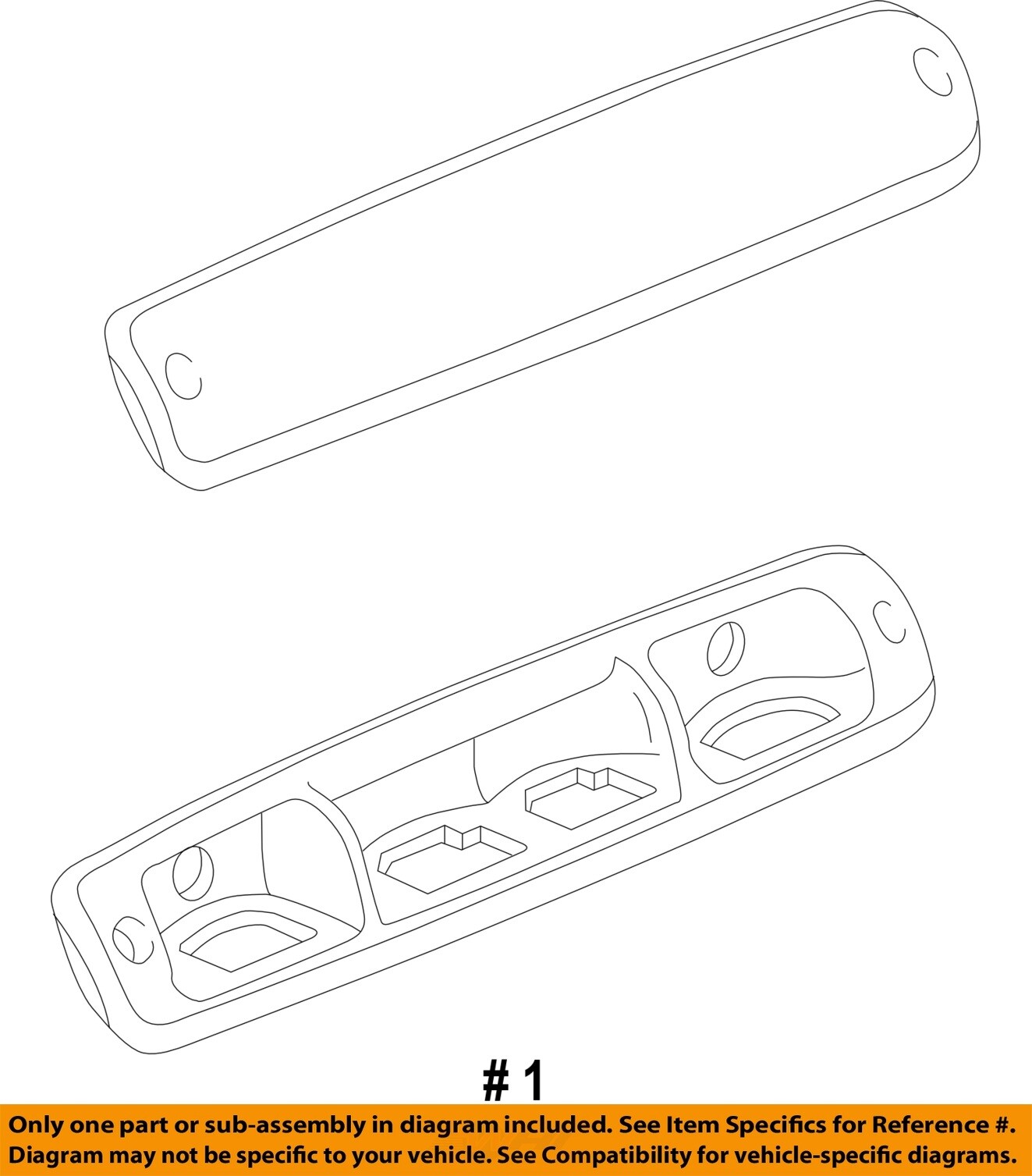 Cadillac GM OEM 02-06 Escalade-High Mount 3rd Third Brake Light-Lamp ...